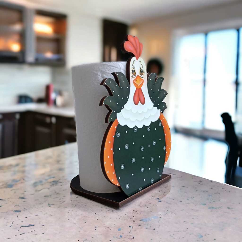 Porta Rolo Papel Toalha Galinha -17x25cm | Shopee Brasil