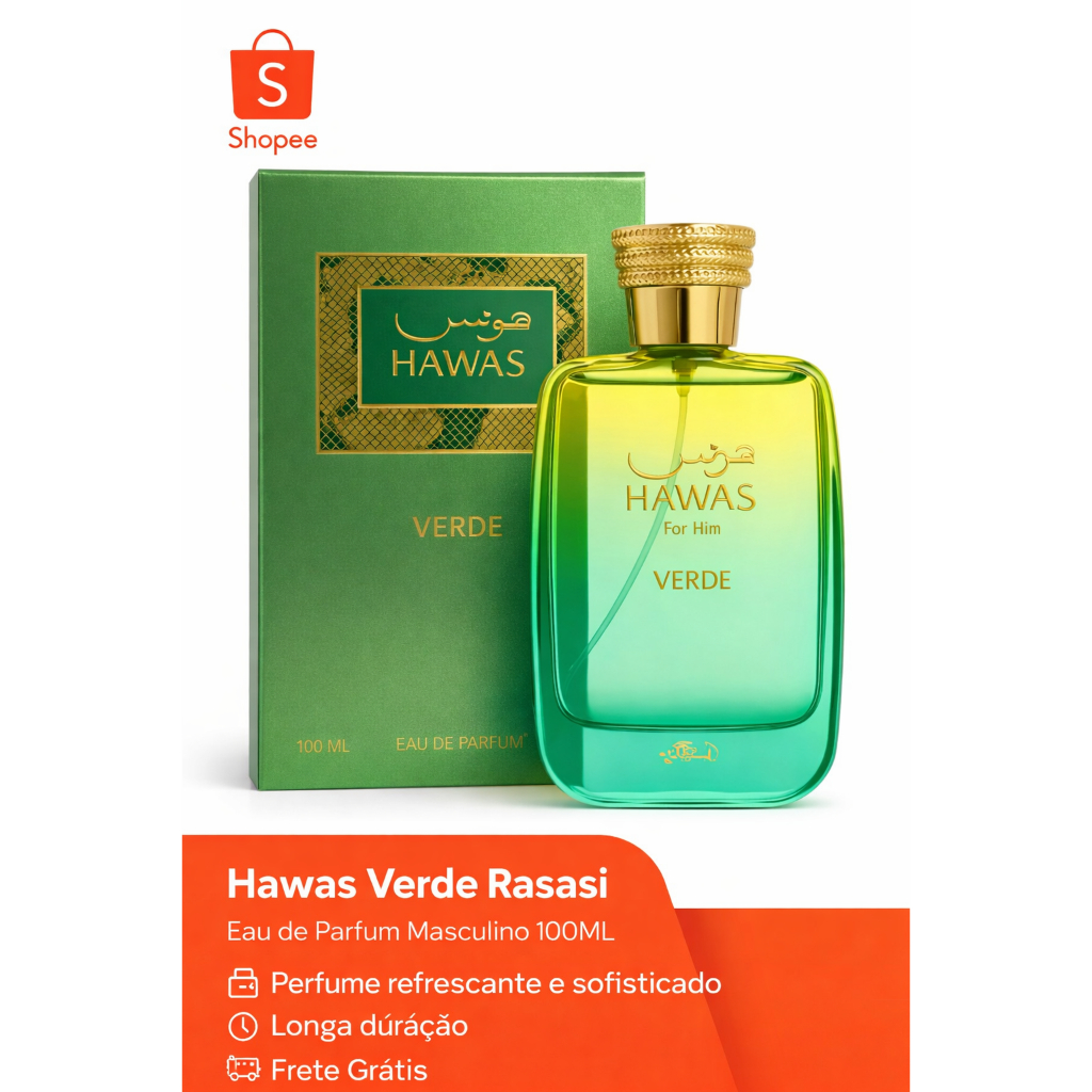 Perfume Hawas Verde Rasasi Masculino Eau de Parfum 100ml – Fresco ...