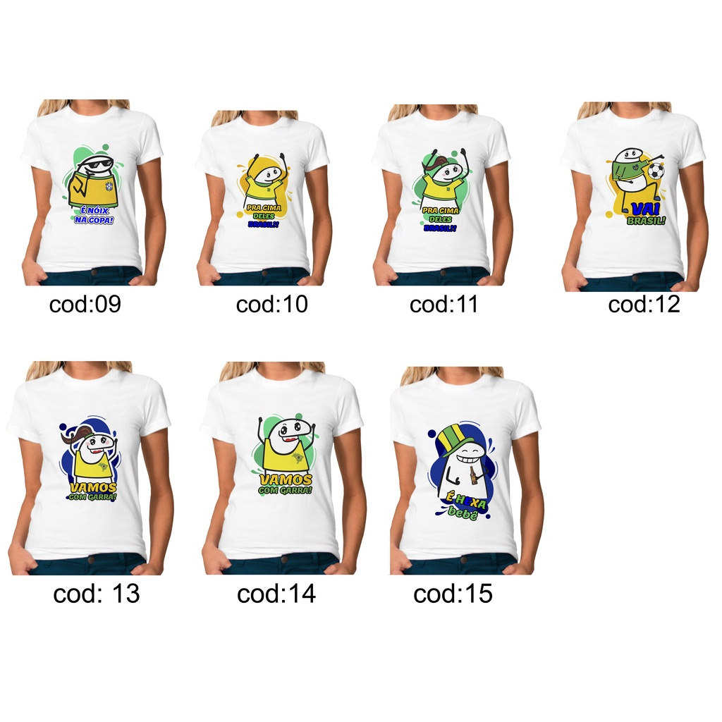 Camiseta feminina masculino infantil Copa do brasil 2026 Flork humor ...