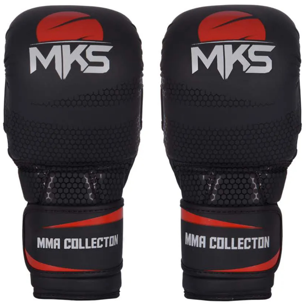 LUVA MMA SPARRING PROFISSIONAL BLACK/RED MKS COMBAT | Shopee Brasil