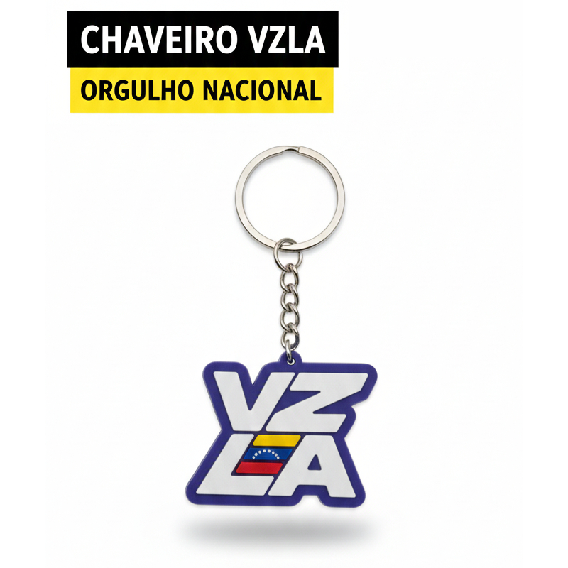 Chaveiro VZLA Venezuela com Relevo Premium - Estilo Moderno | Shopee Brasil