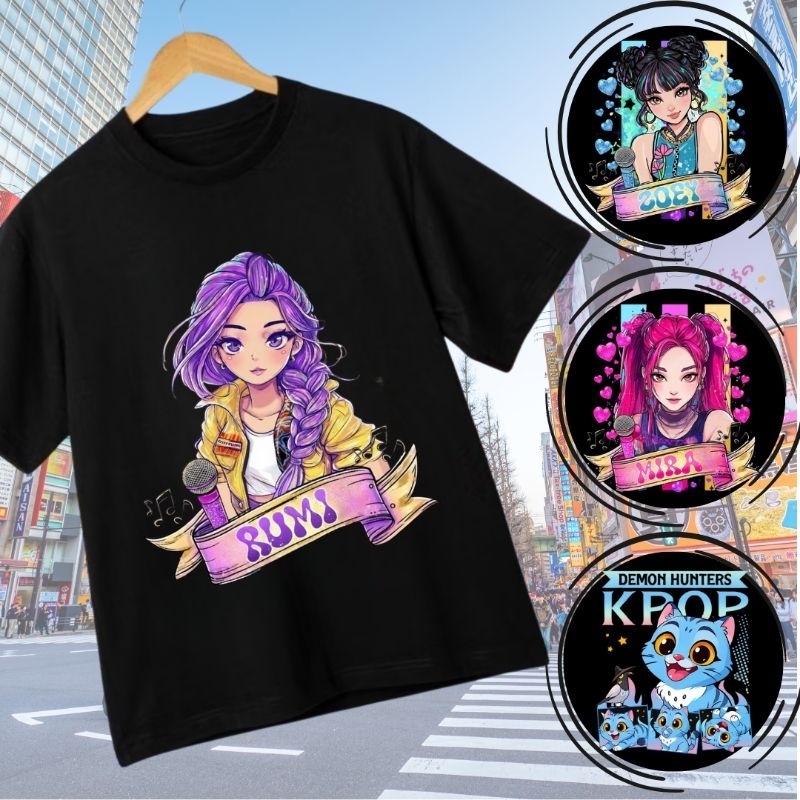 Camiseta Infantil Huntrix Personagens Estampada Moda Kids Unissex Tam 4 ...