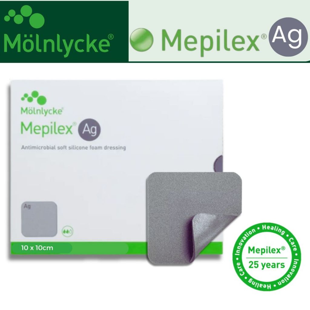 Cobertura de espuma antimicrobiana Mepilex Ag 10x10 - Molnlycke ...