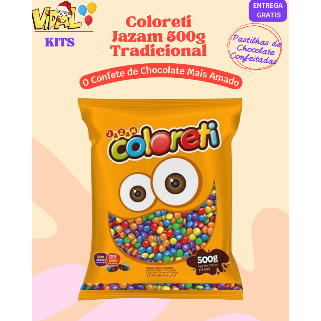 Kits Coloreti Jazam 500g Tradicional | O Confete de Chocolate Mais ...
