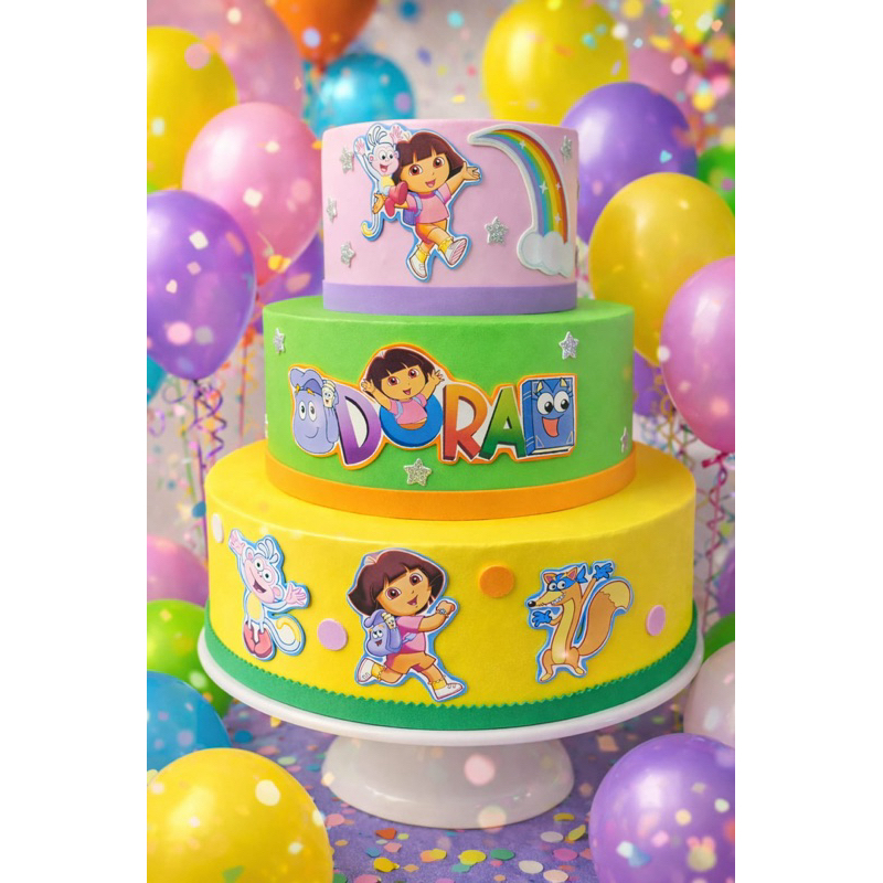 Bolo Fake Dora Aventureira 3 Andares | Shopee Brasil