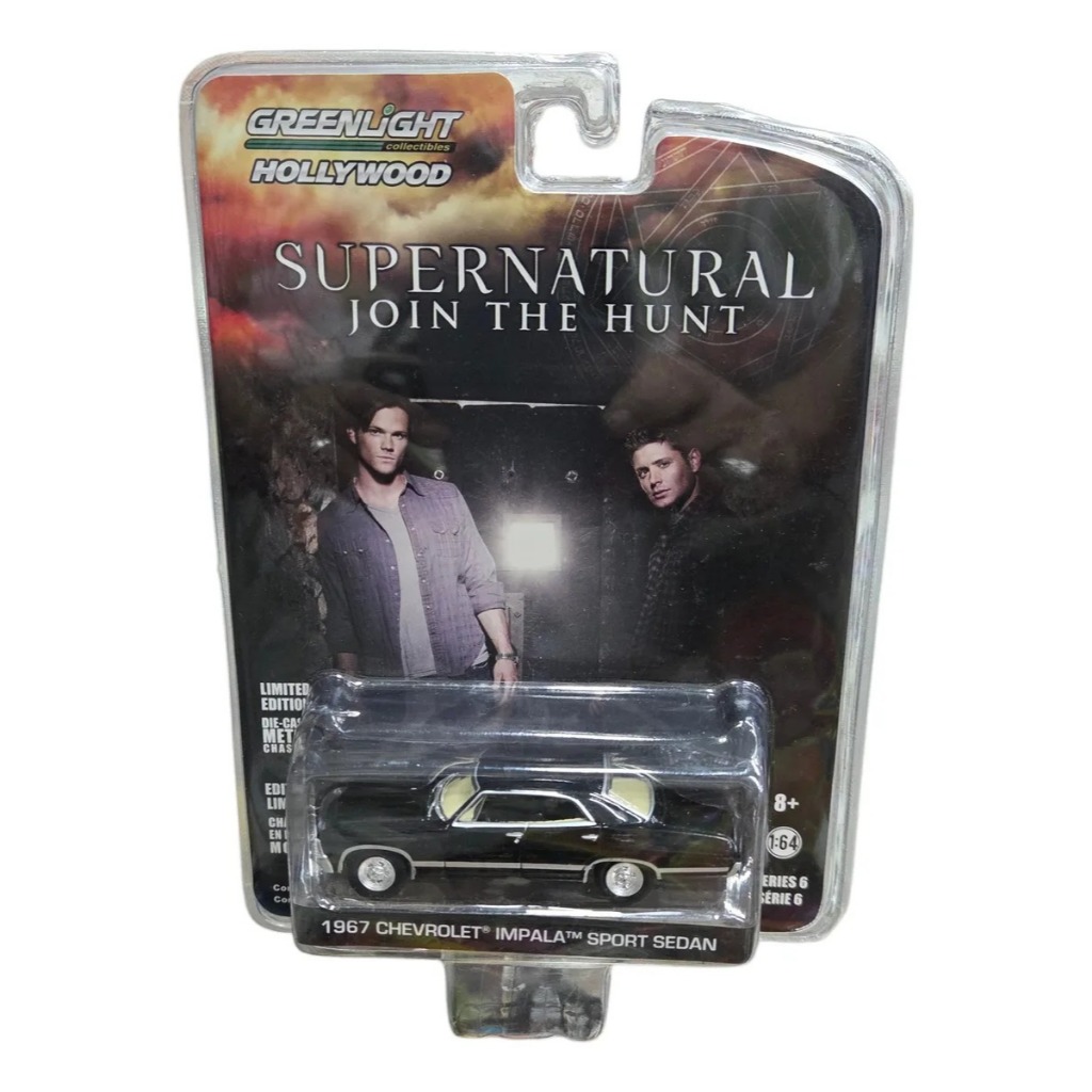 GREENLIGHT SUPERNATURAL JOIN THE HUNT 1967 CHEVROLET IMPALA SPORT SEDAN | Shopee Brasil