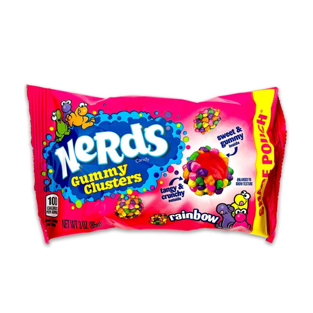 Gomas Com Balas Nerds Gummy Clusters Rainbow Pouch 85g | Shopee Brasil