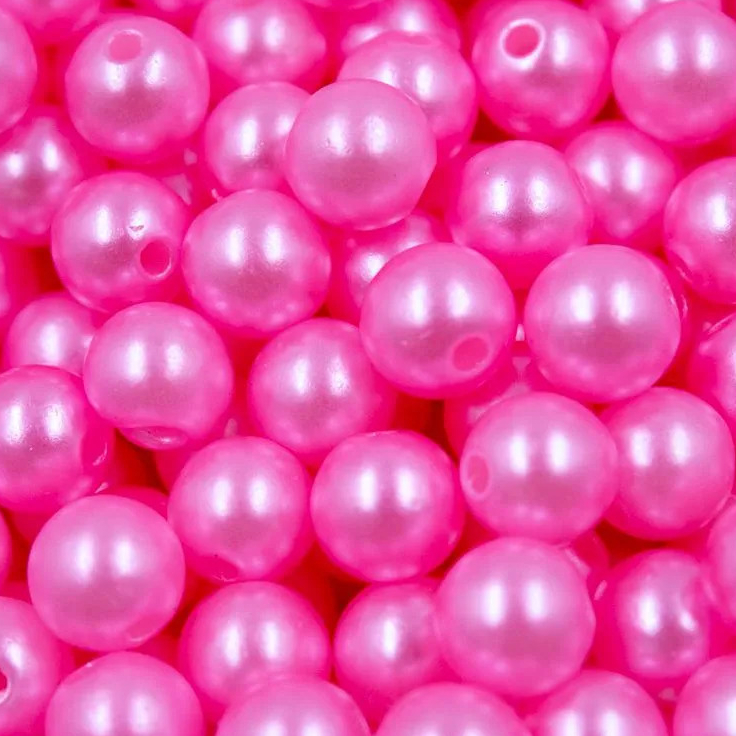 PEROLAS INTEIRA C FURO 8 mm ROSA CHICLETE | Shopee Brasil