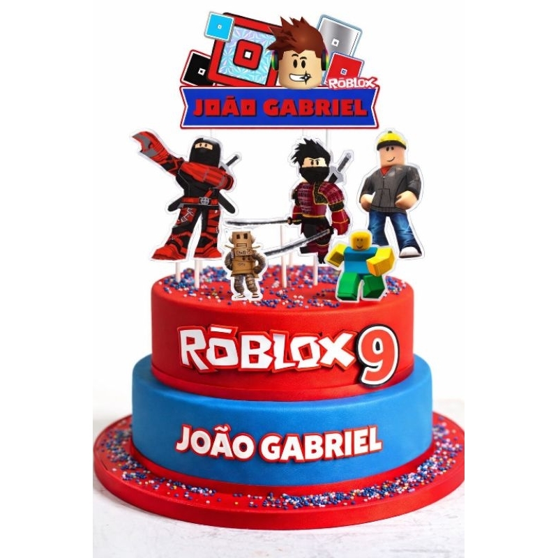 Topo de Bolo Roblox Personalizado | Shopee Brasil