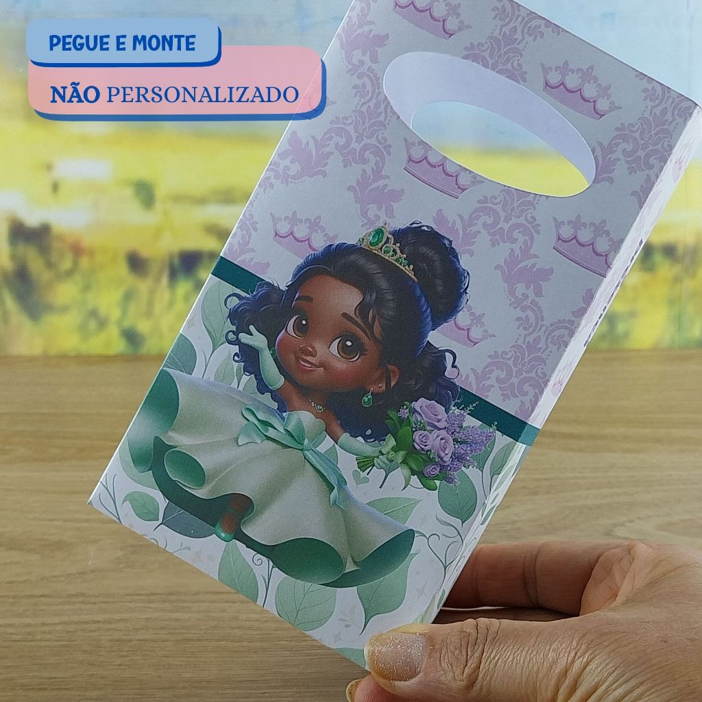 Sacolinha PEGUE E MONTE - PRINCESA TIANA- A PRINCESA E O SAPO ...