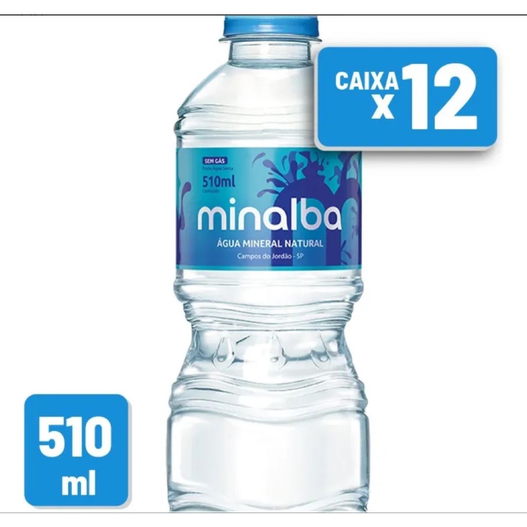 Água Mineral Minalba Sem Gás Pet 510ml Fardo C/ 12 Un | Shopee Brasil