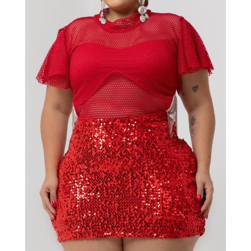 MODELO PLUS SIZE no conjunto ou avulso MODA PLUS SIZE FEMININA cod boxy | Shopee Brasil