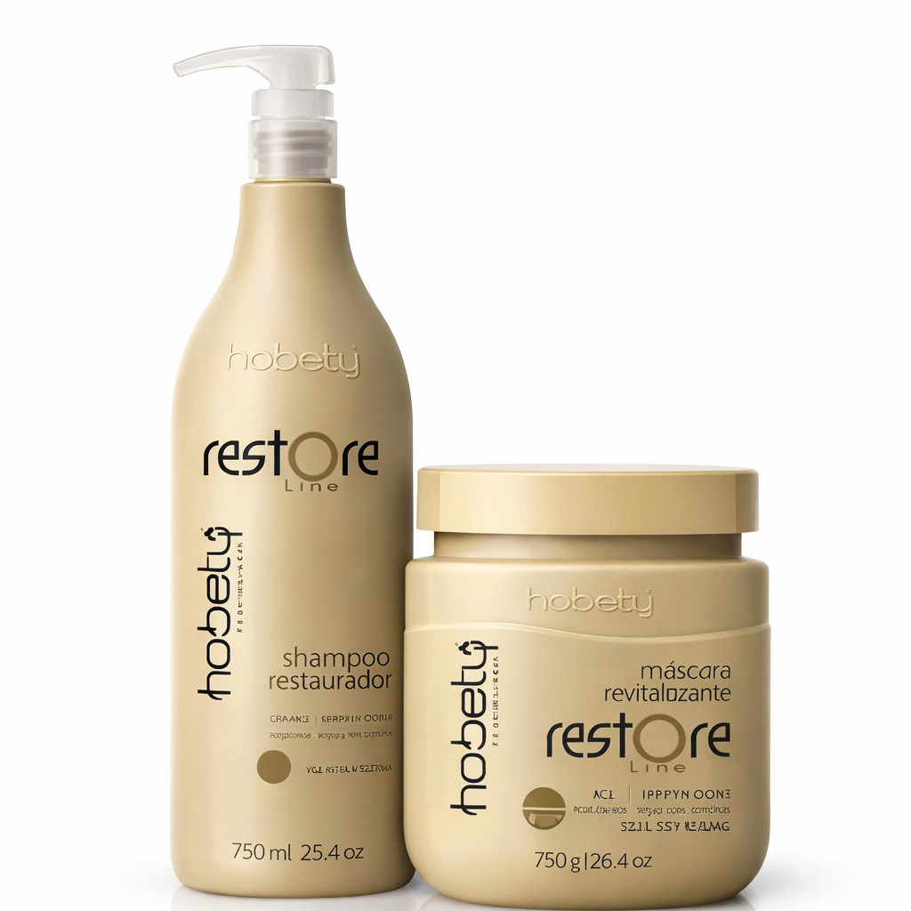 Hobety Kit Restore restaurador Shampoo + Mascara 750g | Shopee Brasil