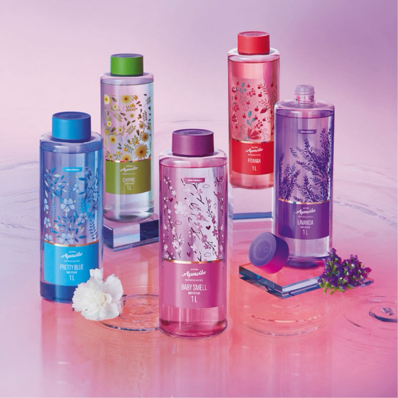 Colônia Aquavibe Body Splash Refrescante 1 litro - Avon | Shopee Brasil