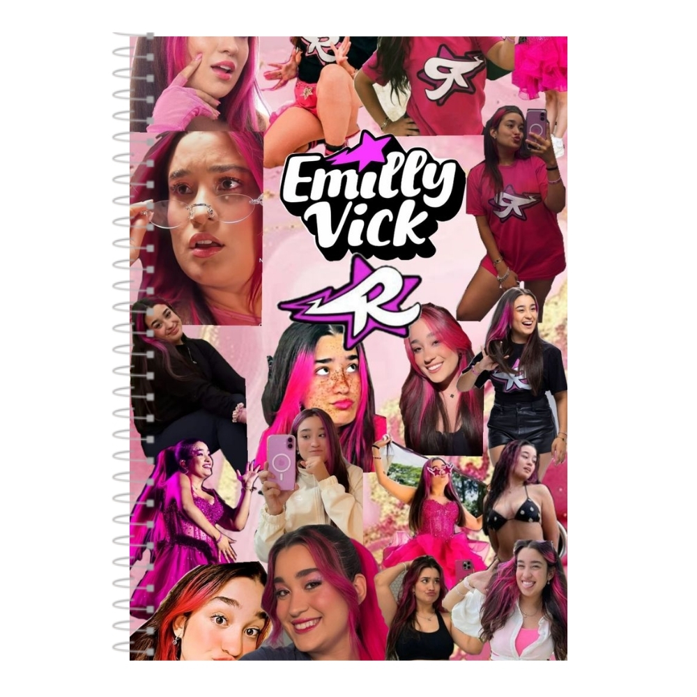 Caderno Universitário Emily Vick Capa Dura 1 Matéria, 10 Matérias ou 20 ...