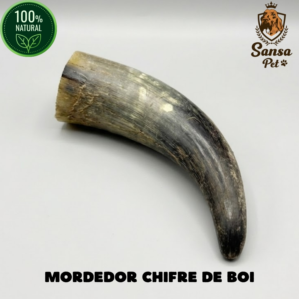 Mordedor Chifre Bovino 100% Natural Desidratado Remove Tártaro Anti ...