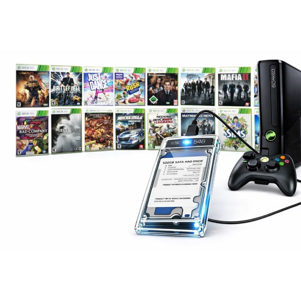 Hd Externo Xbox 360 500gb Com Jogos Plug And Play Preto | Shopee Brasil