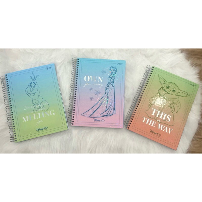 Caderno 10 matérias Frozen 100 anos Disney - universitário Elsa Olaf ...