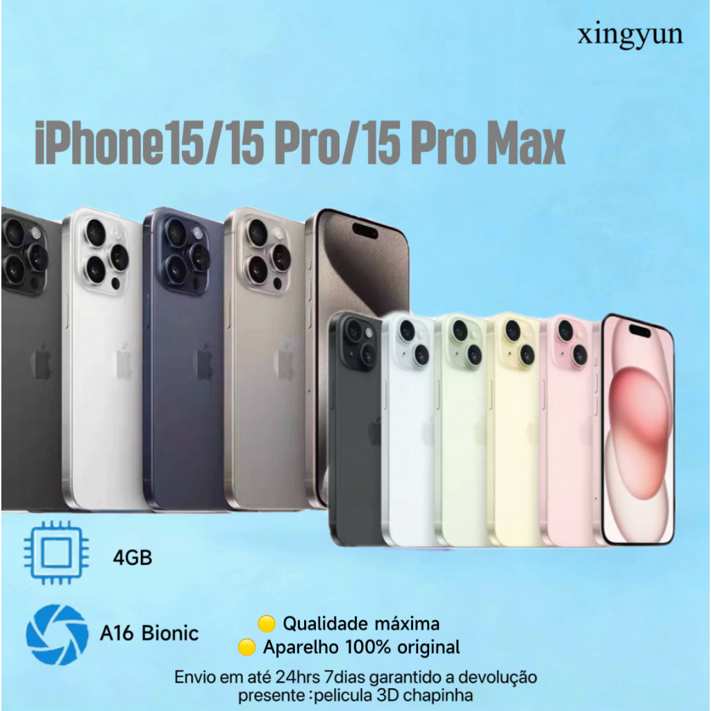 Celular iPhone 15/15 Pro /15 Pro Max 128gb /256gb/512gb 5g ORIGINAL ...