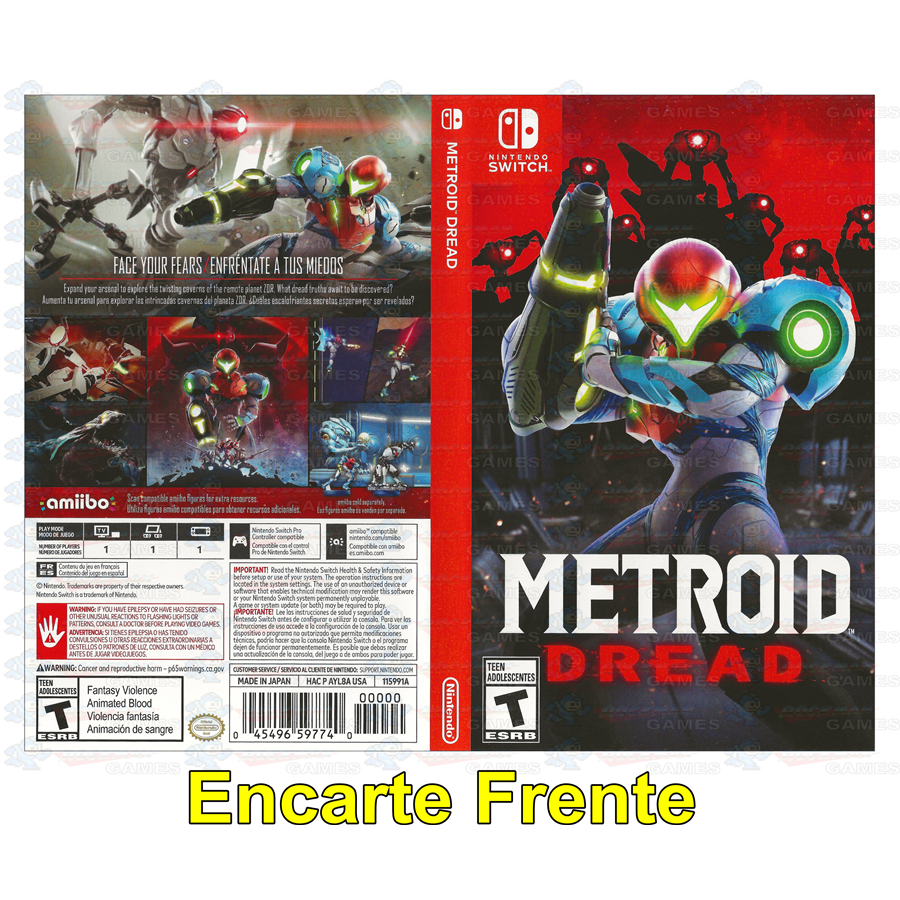 Encarte Repro Metroid Dread - Nintendo Switch | Shopee Brasil