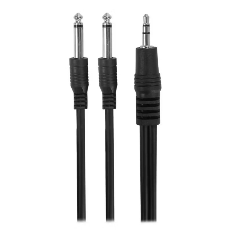 CABO P2 STEREO PARA 2 X P10 MONO - 1,8M | Shopee Brasil