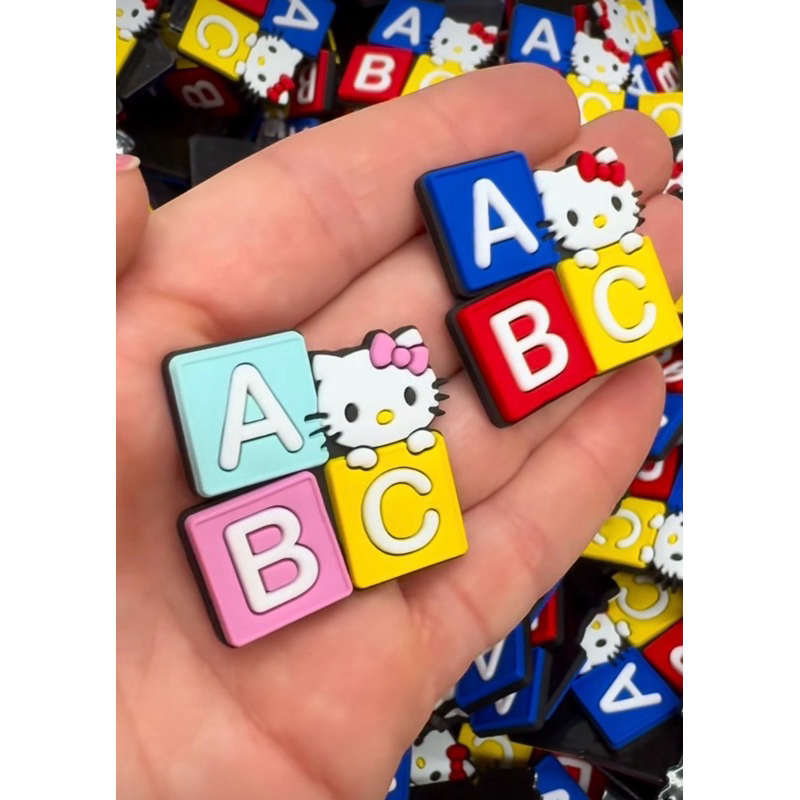 Aplique Emborrachado Gatinha HelloKitty Cubi ABC Escolar Infantil 10 ...