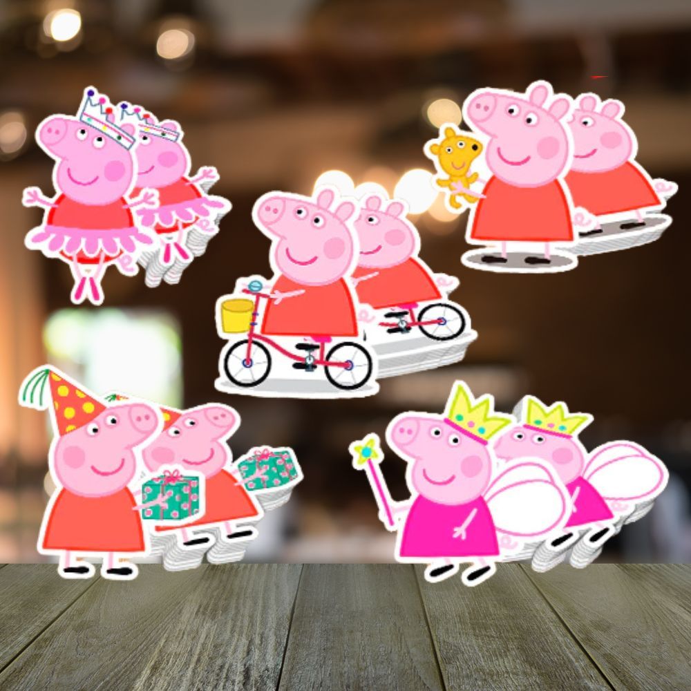 40 Apliques ou Tags de 3, 5 cm PEPPA PIG | Shopee Brasil