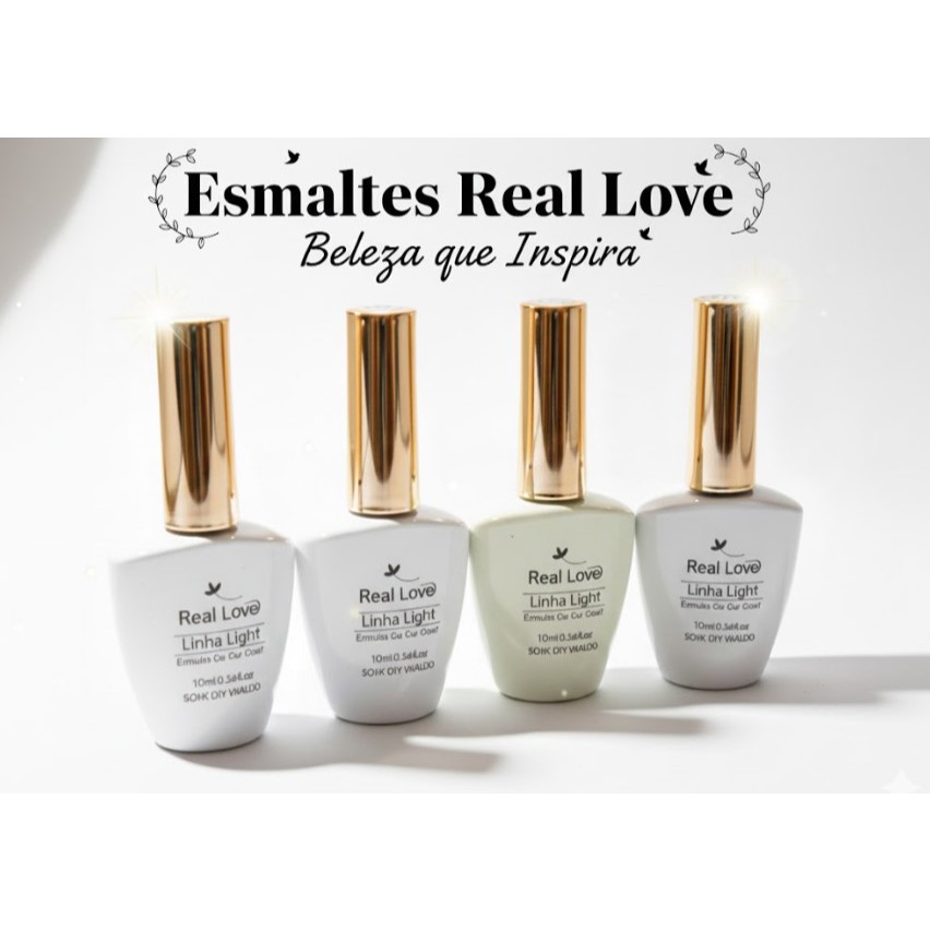 Esmalte em Gel Real Love Linha Light 10ml – Cores Vibrantes Alta ...