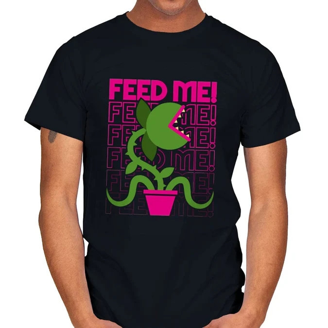 Camiseta Básica Unissex Feed Me Planta Carnivora | Shopee Brasil