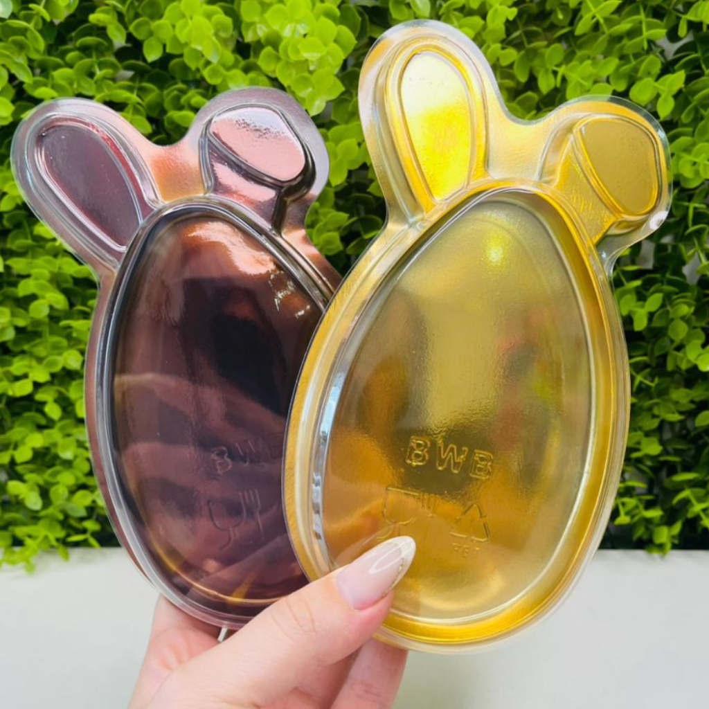 10 Caixas Para Ovo Tablete Coelho Páscoa Chocolate Embalagem Encomenda ...