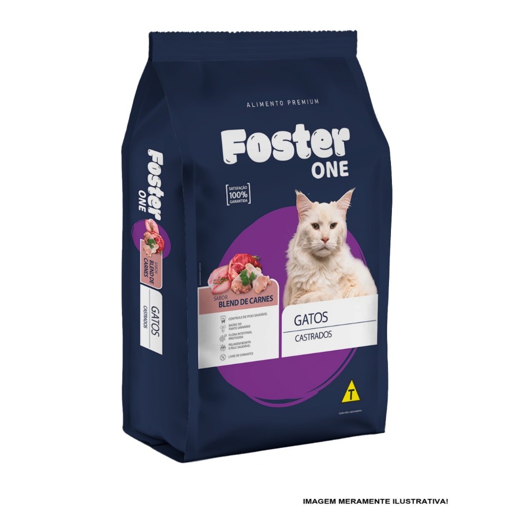 Ração Foster One Castrado Cats Premium Especial Para Gatos Castrado ...