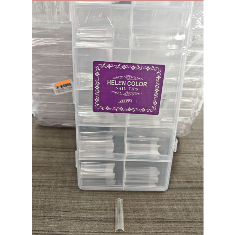 Unha Tips Quadrada Extra Longa C/ Base Fosca Helen Color | Shopee Brasil
