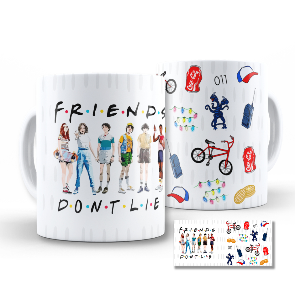 Caneca Stranger ThingsFriends Dont Lie Presente Criativo | Coisas ...