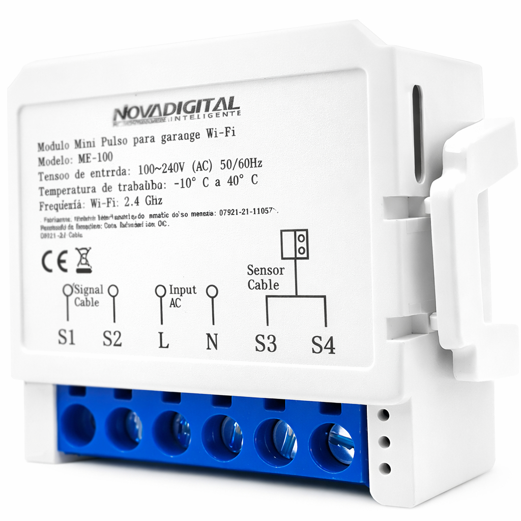 Módulo Mini Pulso Wi-Fi Garagem Controle de Portão Eletrônico Celular ...