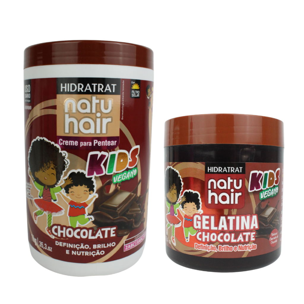 Kit Creme para Pentear Chocolate + Gelatina de Chocolate Natuhair 500g | Shopee Brasil
