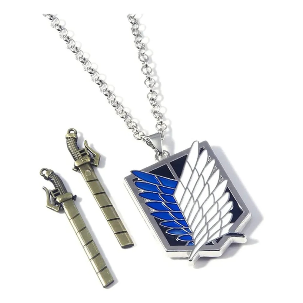 Colar Attack on Titan Shingeki No Kyojin Ataque Dos Titãs Cosplay Anime ...