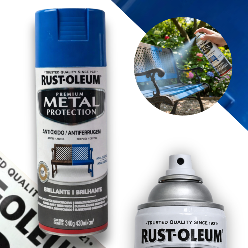 Spray Esmalte Anticorrosivo Metal Protection Azul Rust oleum | Shopee ...