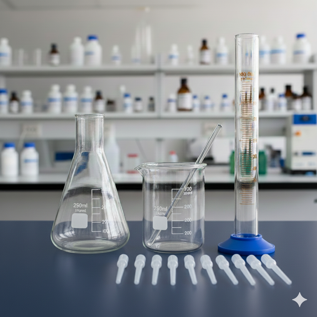 KIT QUIMICA VIDRARIAS PARA LABORATORIOS ESCOLARES BASICO 3 | Shopee Brasil