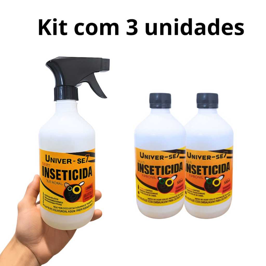 3 Univer-se7 500ml/APROVADO PELA ANVISA. Eficaz contra Baratas ...