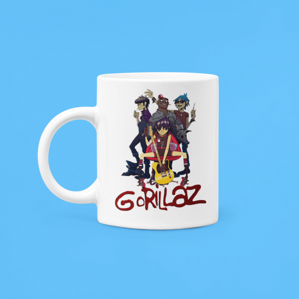 Caneca Gorillaz - Caneca porcelana - Banda - Presente - 325 ml | Shopee ...
