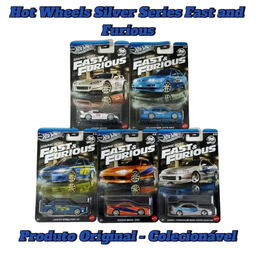 Hot Wheels Silver Series Fast & Furious 1:64 – À Escolha | Mattel ...