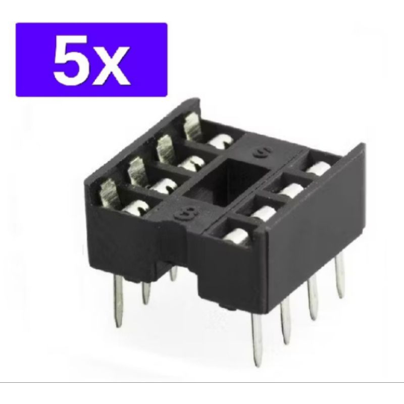 Kit 5 Unidades Base Socket 8Pin Dip para Circuito Integrado Soquete 8 ...