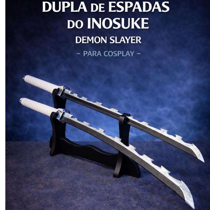 Katanas Duplas do Inosuke Hashibira – Demon Slayer | Espadas ...