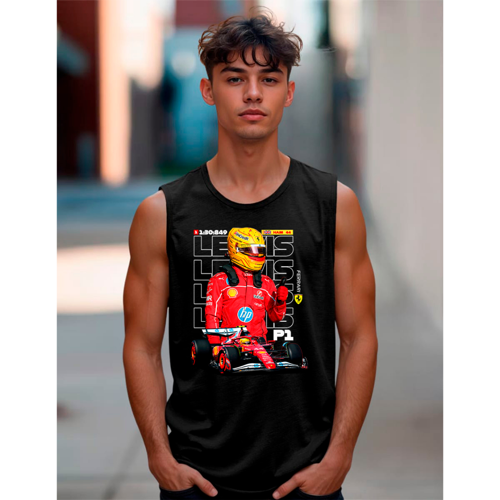 Camiseta Regata F1 Lewis Hamilton Ferrari Scuderia | Shopee Brasil