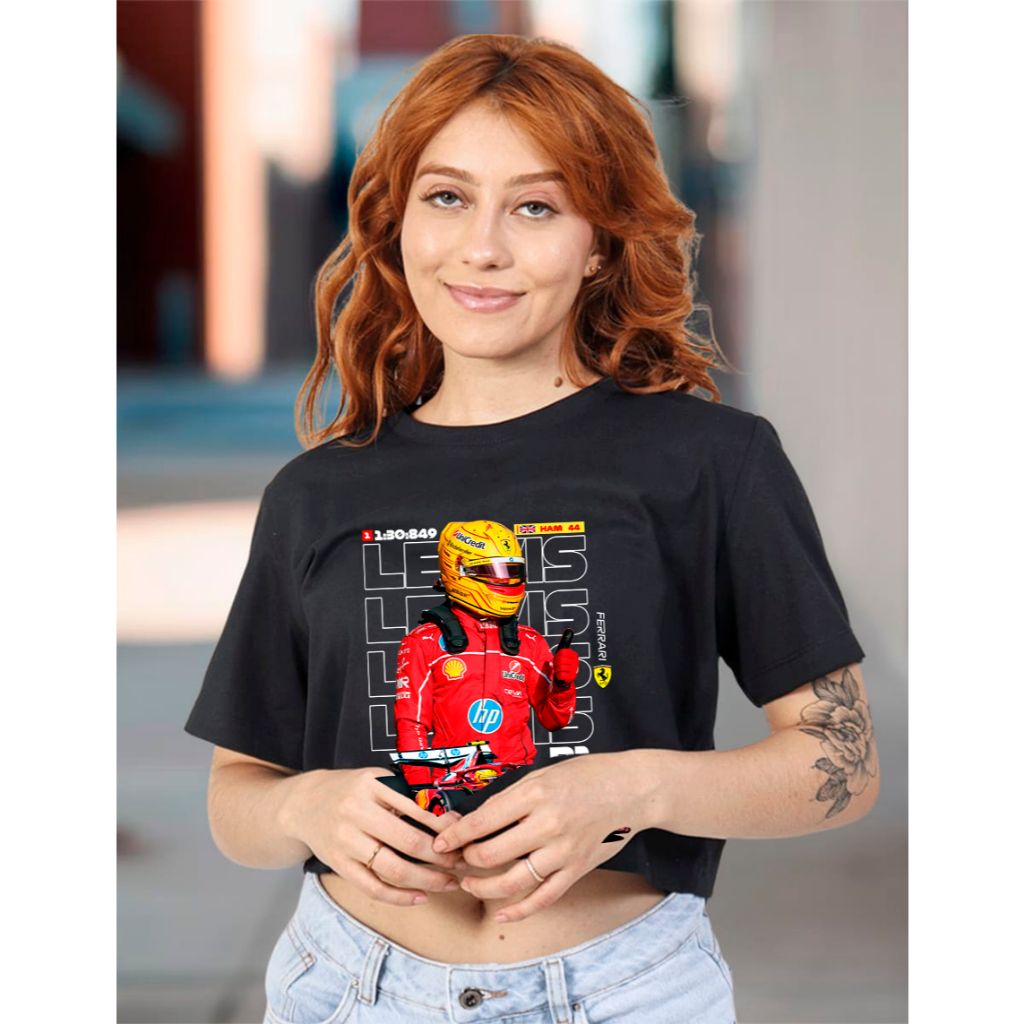 Blusa Cropped F1 Lewis Hamilton Ferrari Scuderia | Shopee Brasil