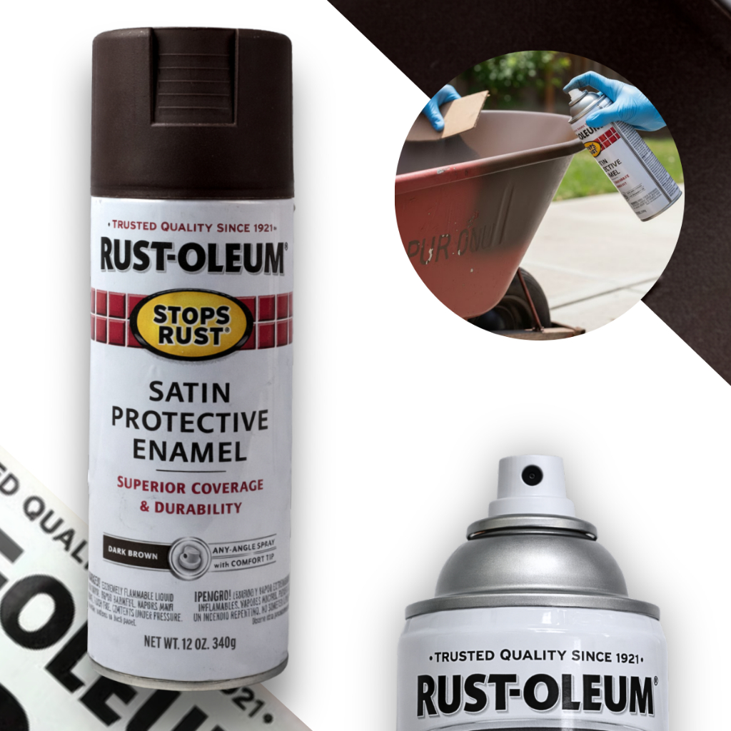 Spray Marrom Acetinado Antiferrugem Metal Protection Rust Oleum ...
