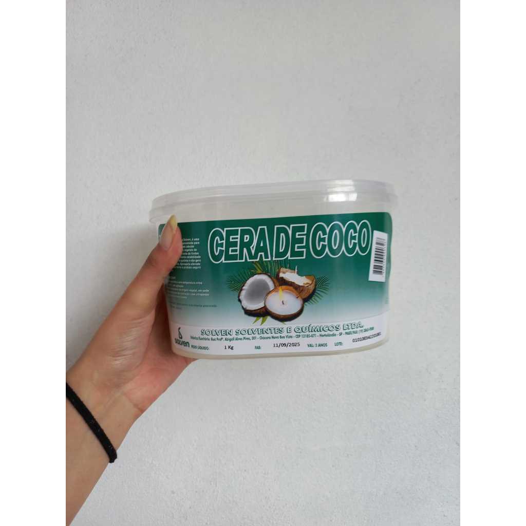 Cera de Coco Para Velas 100% Vegetal Pote 1kg | Shopee Brasil
