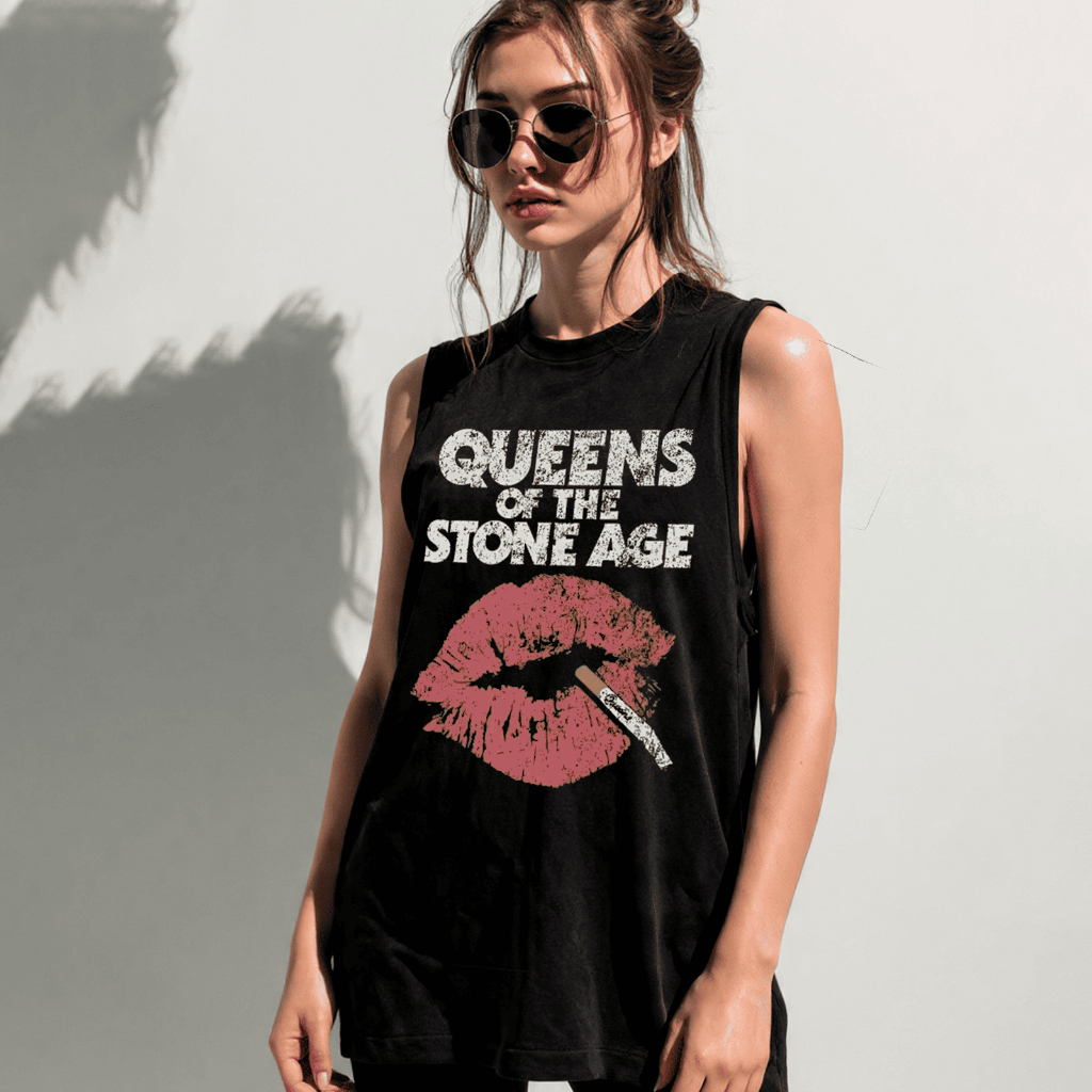 Camiseta Regata Muscle Tee Blusa Sem Manga Feminina Estilosa Queens Of ...