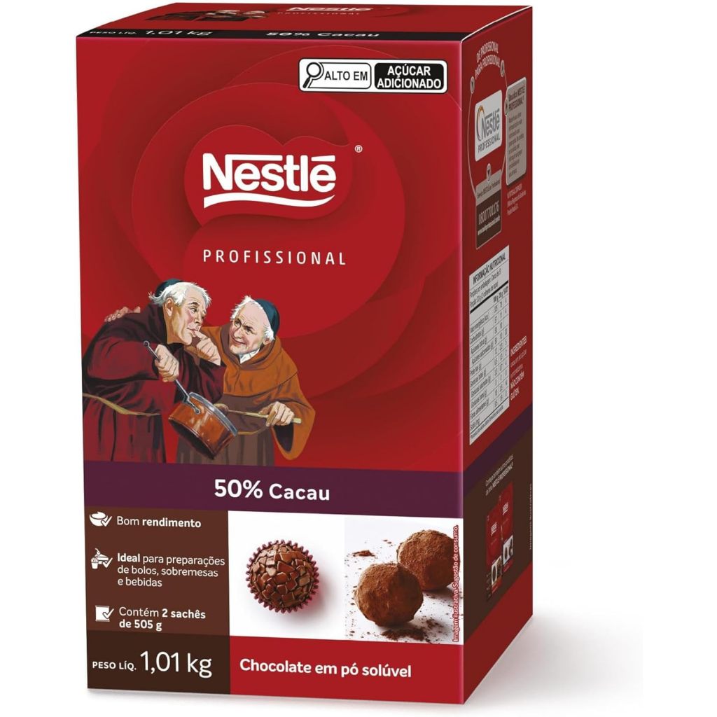 Chocolate Solúvel 50% Cacau Dois Frade Nestlé Profissional 1,01kg ...