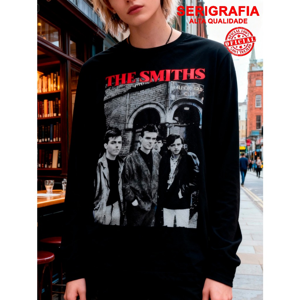 Camiseta The Smiths Manga Longa Punk | 100% Algodão | Estampa ...